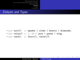 Optional Type Specification in Erlang | PDF