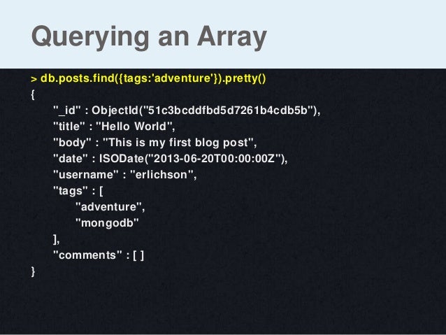 Building Your First Application With Mongodb