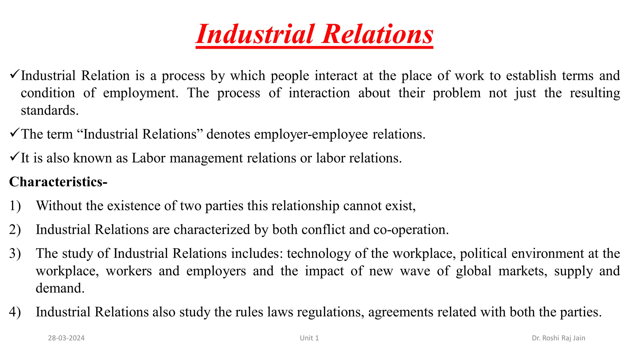 employee relation and labour laws notes mba | PDF
