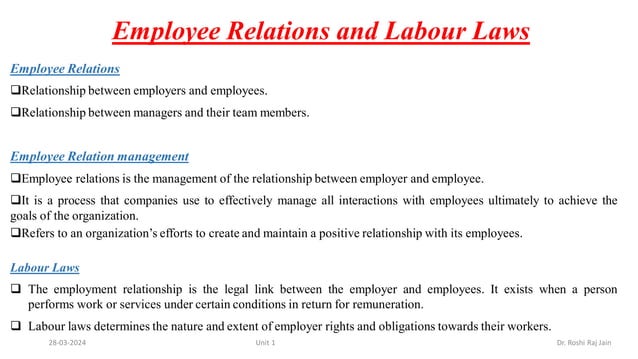 employee relation and labour laws notes mba | PDF | Mechanical and ...