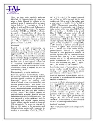 Erlotinib Tablet USP Taj Pharma SmPC | PDF