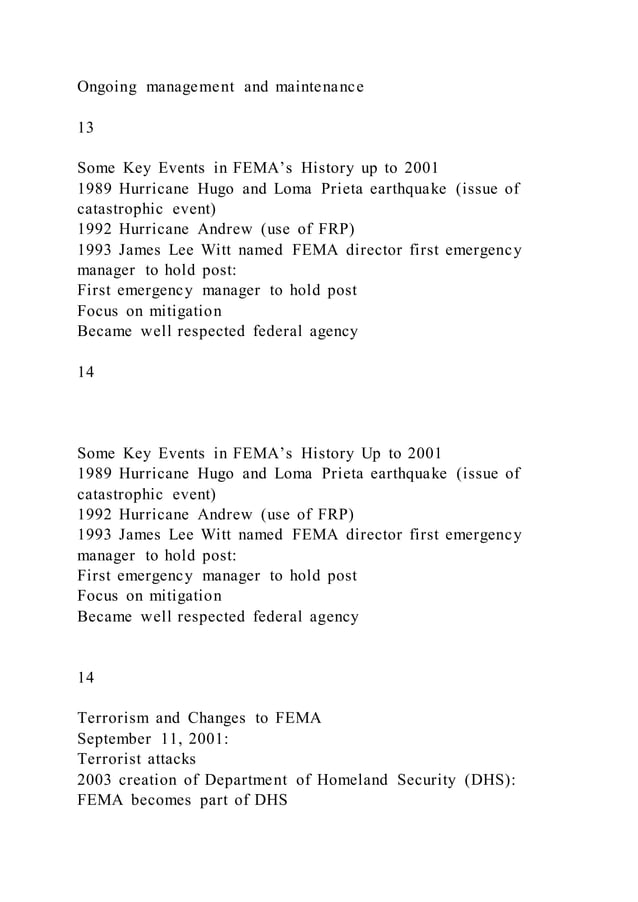 ERM 1200 Introduction to Emergency ManagementModule 1 Chapter | PDF