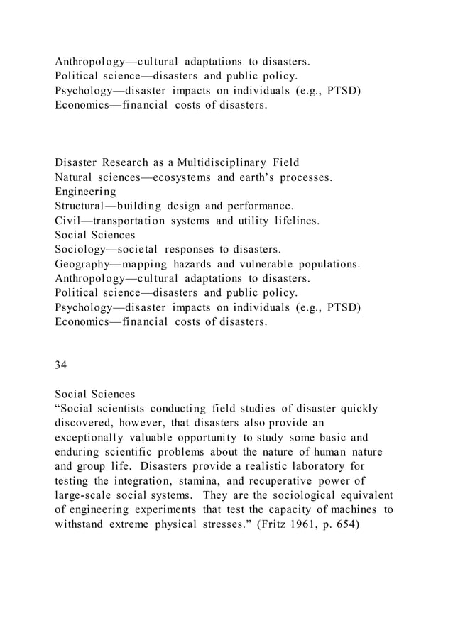 ERM 1200 Introduction to Emergency ManagementModule 1 Chapter | PDF