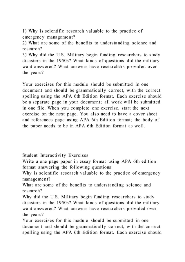 ERM 1200 Introduction to Emergency ManagementModule 1 Chapter | PDF