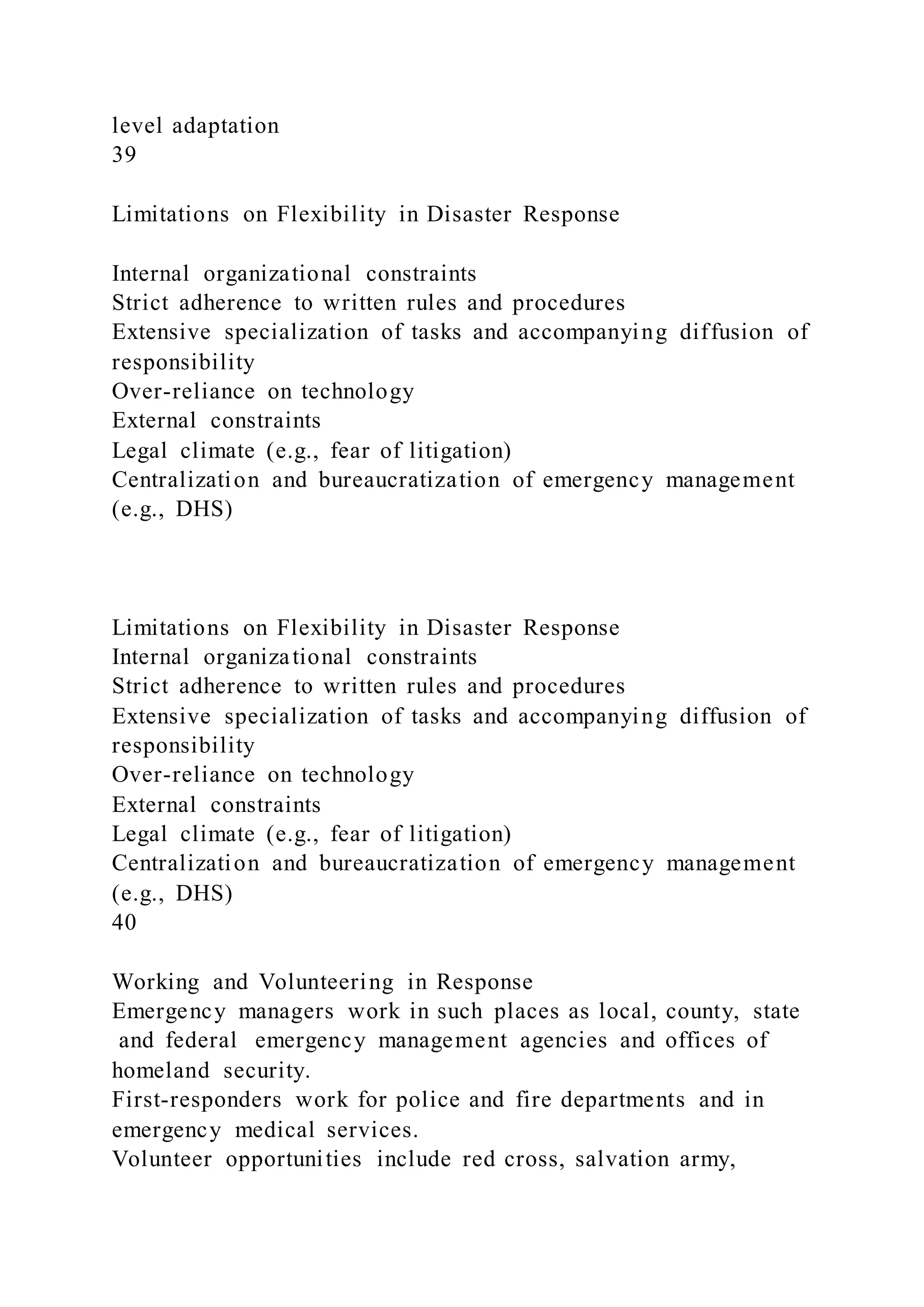 ERM 1200 Introduction to Emergency ManagementModule 2 Chapter | PDF