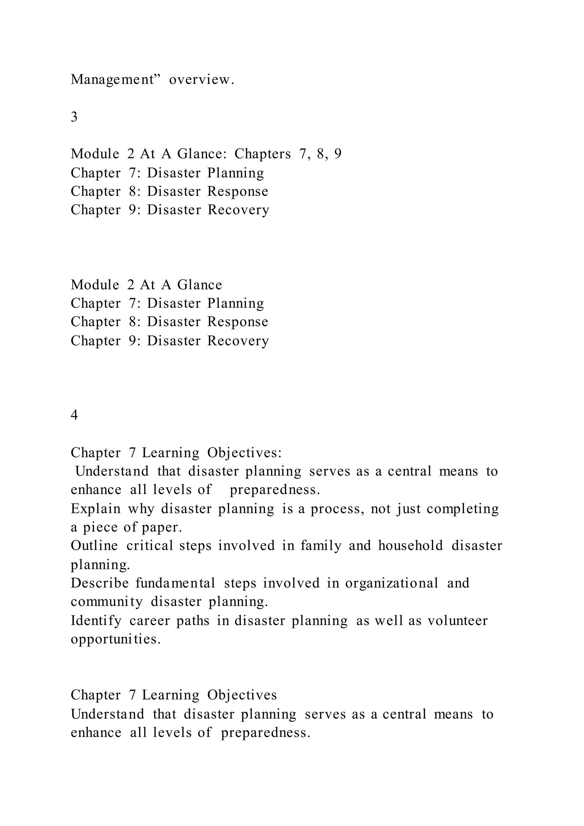 ERM 1200 Introduction to Emergency ManagementModule 2 Chapter | PDF