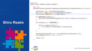 Alfresco DevCon 2018: Role Based Access Control with Apache Shiro | PDF