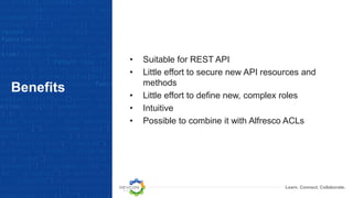 Alfresco DevCon 2018: Role Based Access Control with Apache Shiro | PPT