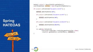Alfresco DevCon 2018: Role Based Access Control with Apache Shiro | PDF