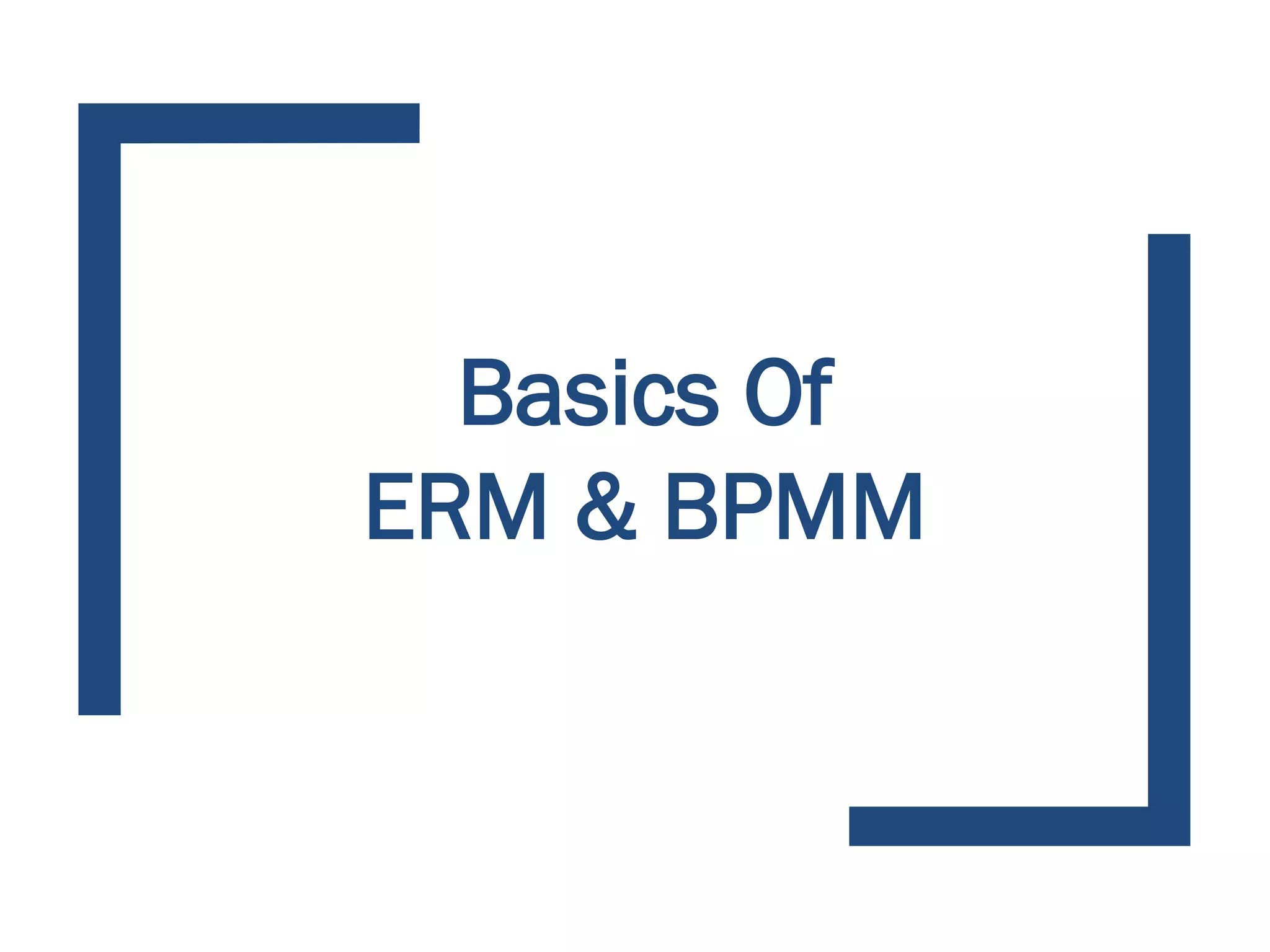 Basics Of ERM and BPMM | PPT