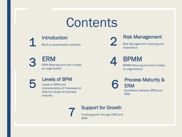 Basics Of ERM and BPMM | PPT
