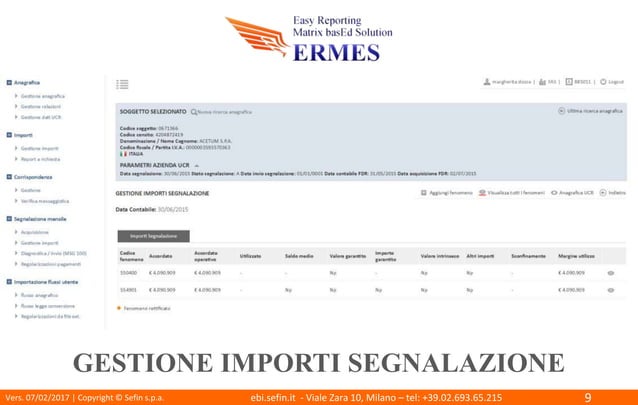 ERMES - Easy Reporting Matrix basEd Solution | PPT