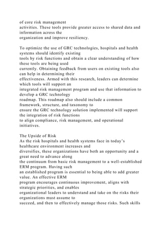 ERM Evolving From Risk Assessment to Strategic RiskManageme.docx