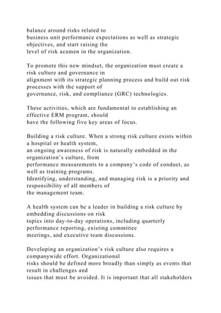 ERM Evolving From Risk Assessment to Strategic RiskManageme.docx