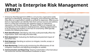 Enterprise Risk Management Notes Summary | PPTX