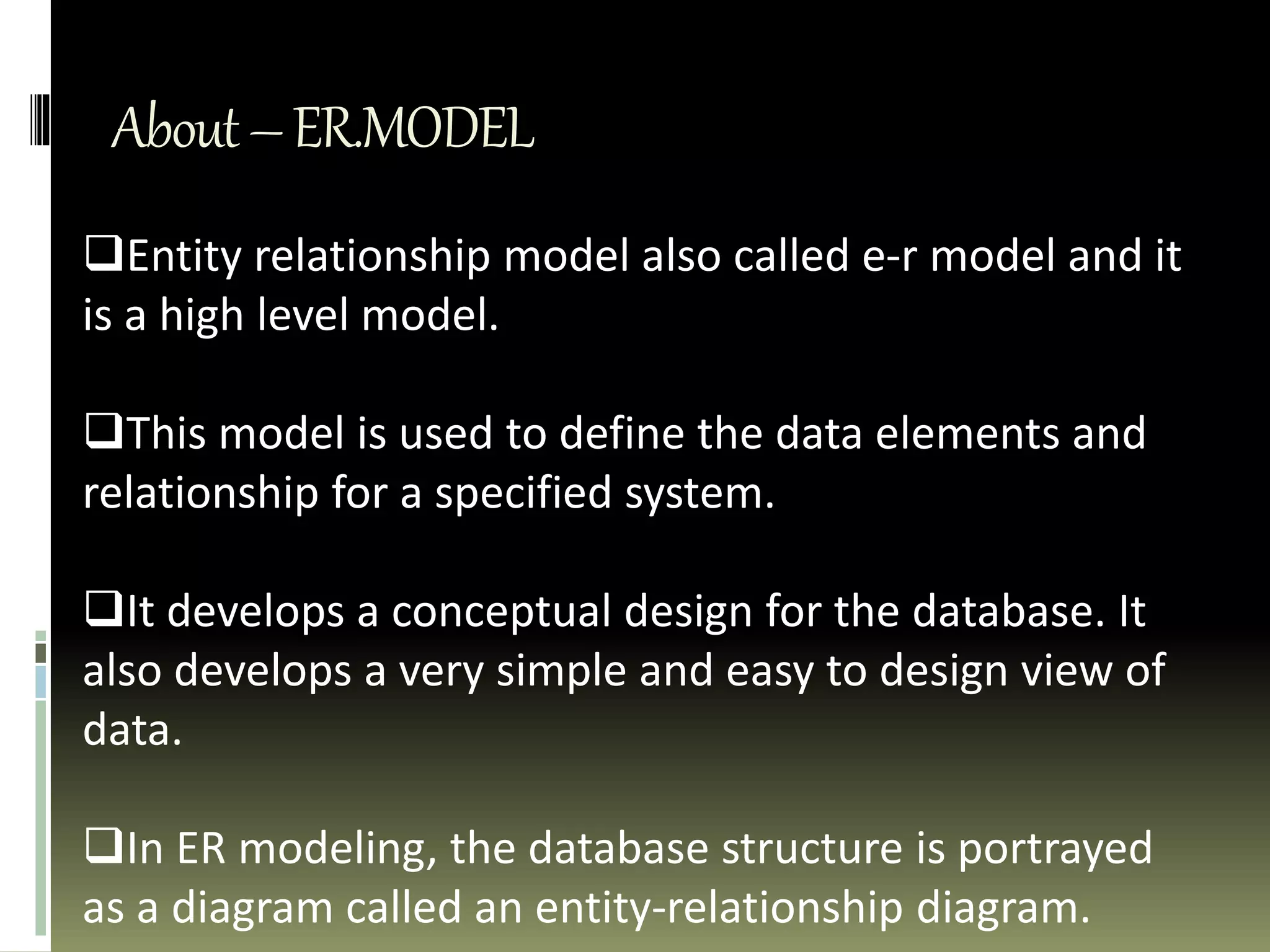 Er model ppt | PPTX