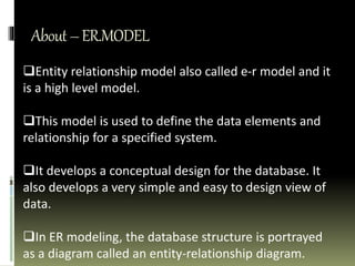 Er model ppt | PPTX