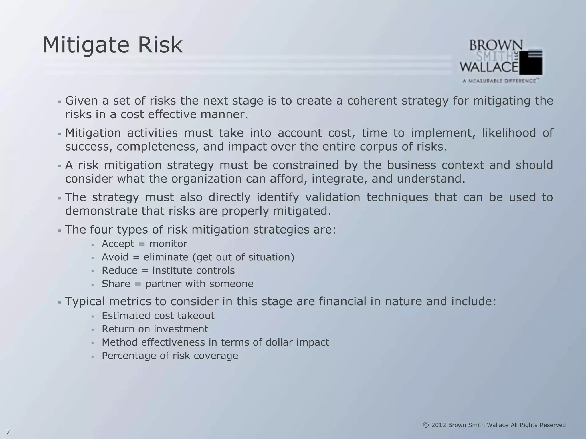 Erm Presentation Bsw Approach And Methodology Ppt