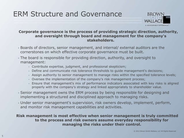 Erm Presentation Bsw Approach And Methodology Ppt