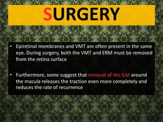 Epiretinal membrane and vitreomacula traction in updates by Panit ...