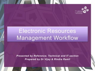 Electronic Resources Management workflow | PDF