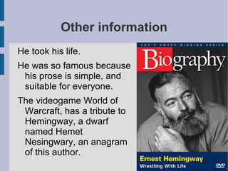 Ernest hemingway | ODP