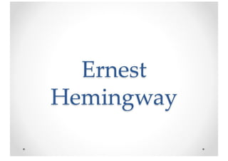 Ernest Hemingway | PDF | Death, Injury, or Military Conflict ...