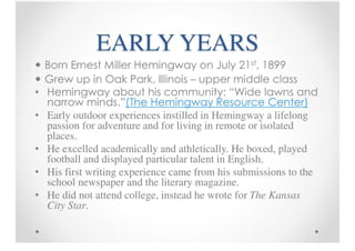 Ernest Hemingway | PDF | Death, Injury, or Military Conflict ...