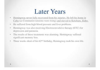 Ernest Hemingway | PDF | Death, Injury, or Military Conflict ...