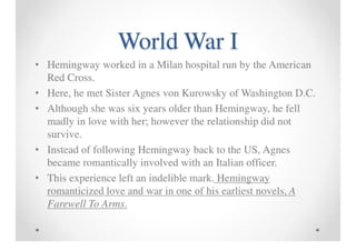 Ernest Hemingway | PDF | Death, Injury, or Military Conflict ...