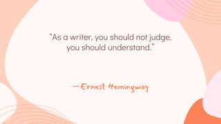ERNEST HEMINGWAY and his works.pptx | Fiction | Books and Literature