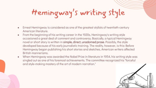 ERNEST HEMINGWAY and his works.pptx | Fiction | Books and Literature