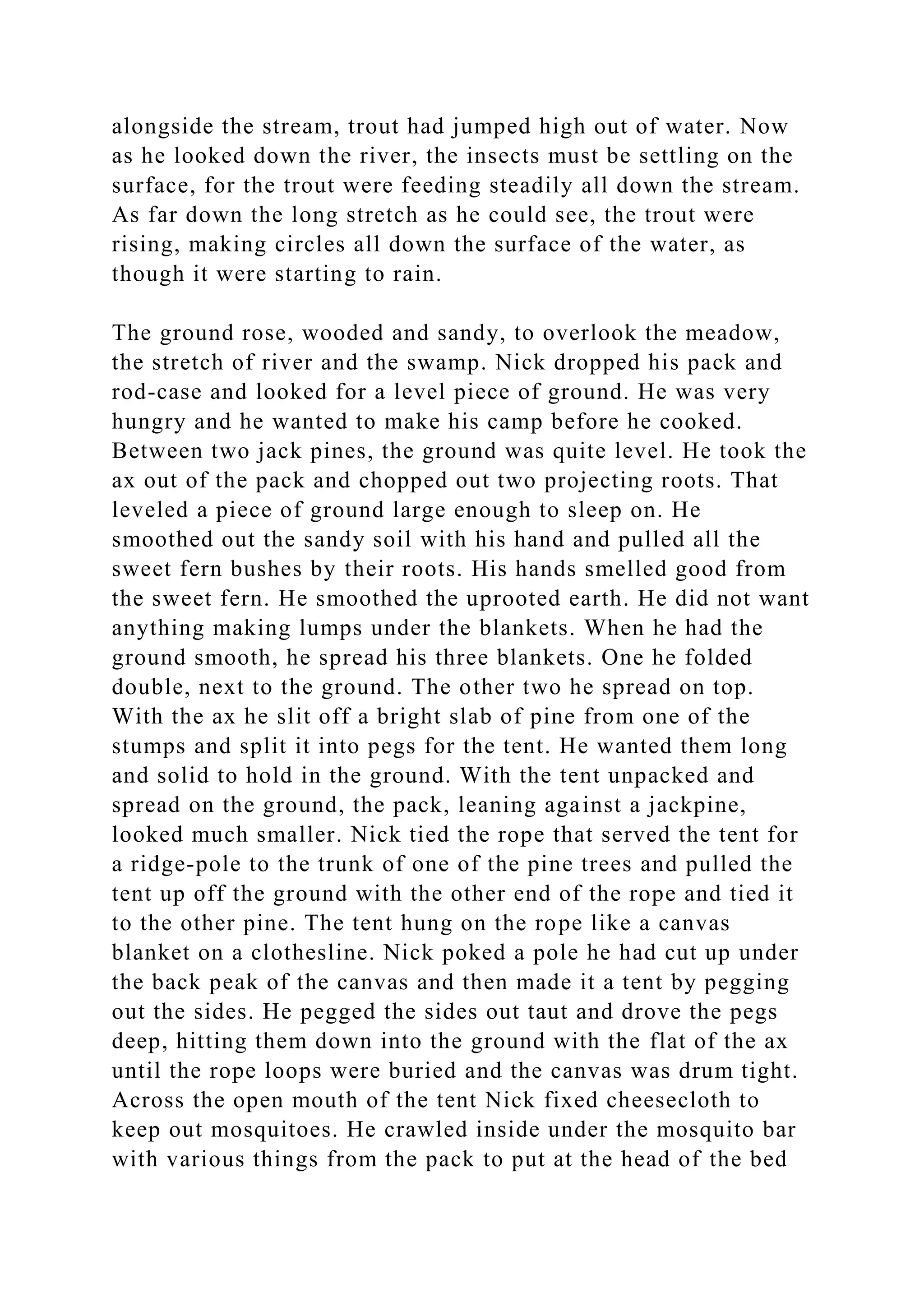 ERNEST HEMINGWAYBig Two-Hearted River Part I1The train went o.docx