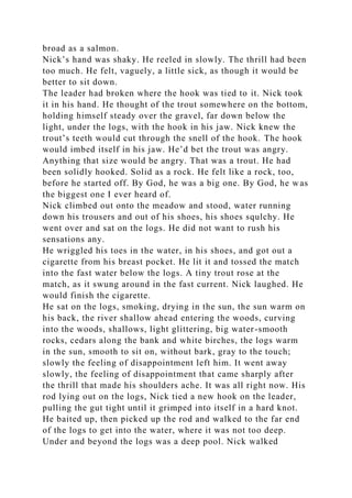 ERNEST HEMINGWAYBig Two-Hearted River Part I1The train went o.docx