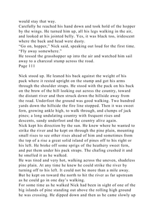 ERNEST HEMINGWAYBig Two-Hearted River Part I1The train went o.docx