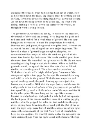 ERNEST HEMINGWAYBig Two-Hearted River Part I1The train went o.docx