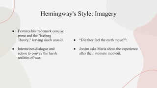 Ernest Hemingway's For Whom the Bell Tolls | PPTX