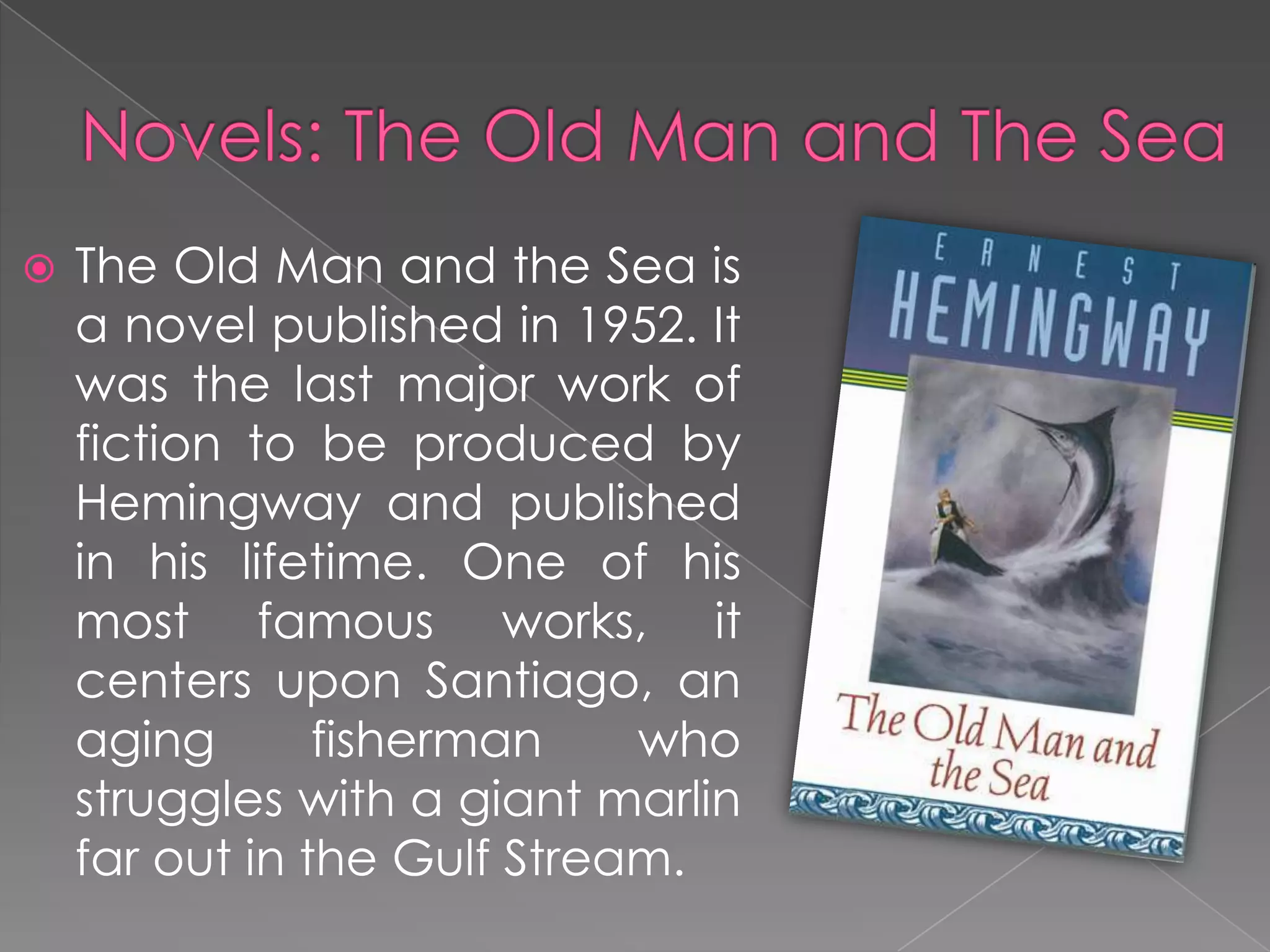 Ernest miller hemingway.8 | PPTX | Fiction | Books and Literature
