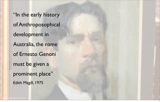 Ernesto Genoni, Artist, Pacifist, Anthroposophist | PPTX