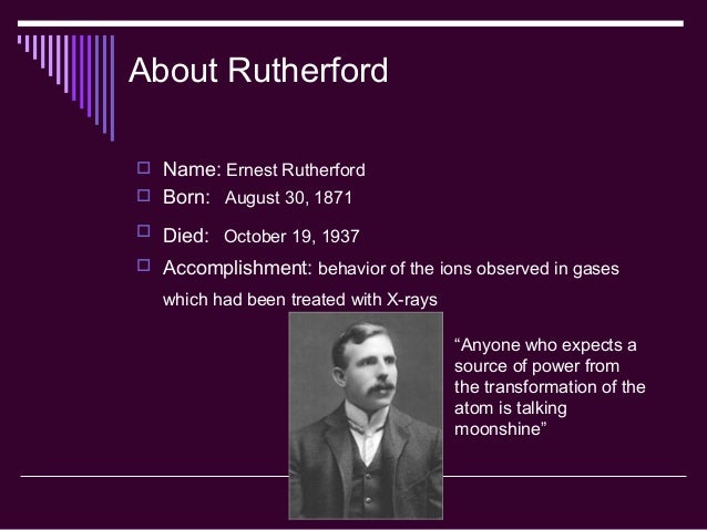 Ernest rutherford