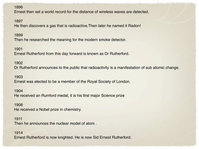 Ernest Rutherford | KEY | Chemistry | Science