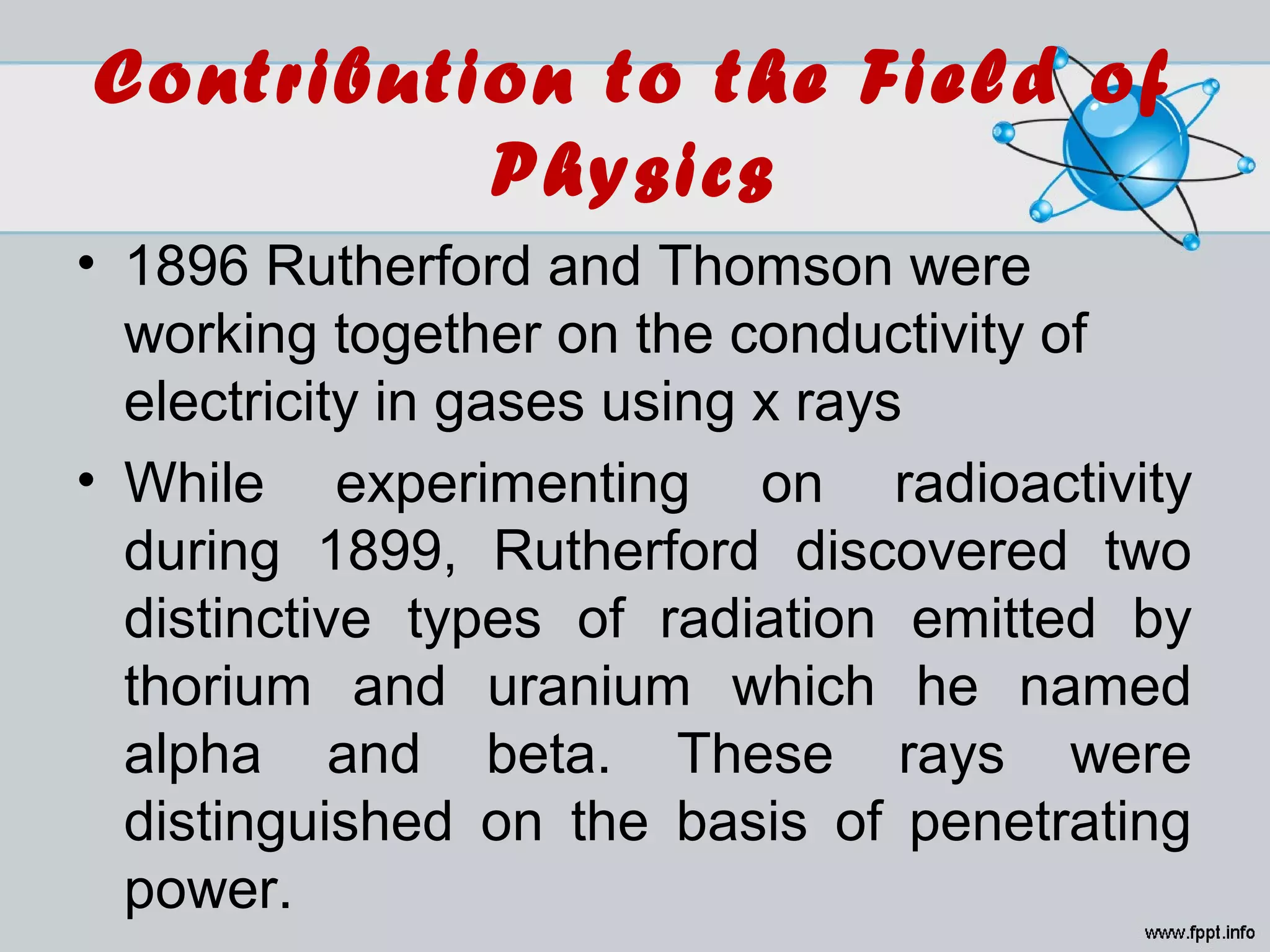 Ernest Rutherford | PPT