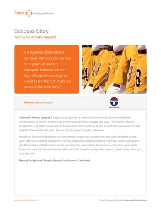 Ernest Sustainable Packaging | PDF