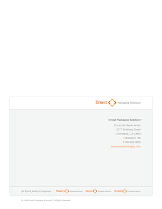 Ernest Sustainable Packaging | PDF | Business | Business and Finance