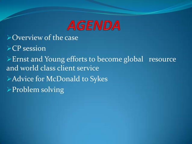 Erns and young case study | PPTX