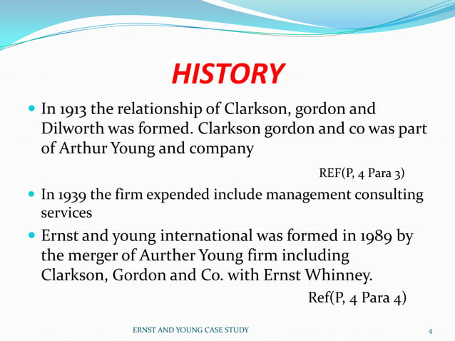 Erns and young case study | PPTX