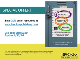 Recognize, Respond, Report: Preventing and Addressing Bullying of ...