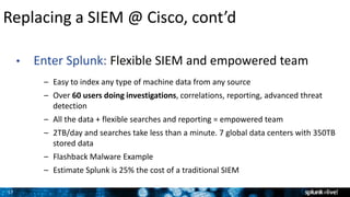 SplunkLive! Warsaw 2016 - Cisco | PPTX