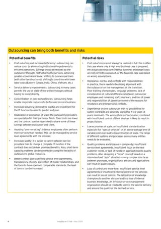 Increasing flexibility through IT outsourcing, por Ernst & Young | PDF