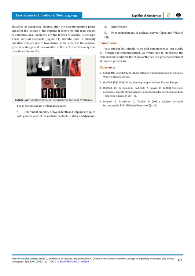 Crimson Publishers-Choice of the Occluso-Prothetic Concept in ...